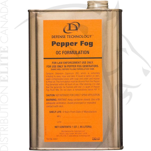 DEF-TEC PEPPER FOG - QUART FORMULATION - OC