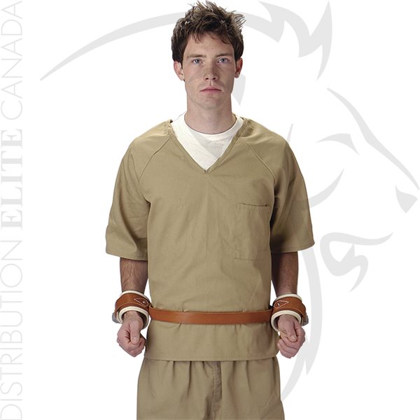 HUMANE RESTRAINT LEATHER WRIST-WAIST RESTRAINT