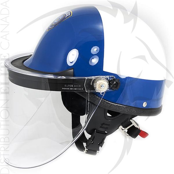 SUPER SEER S1619 CORRECTIONAL HELMET - WHITE & BLUE