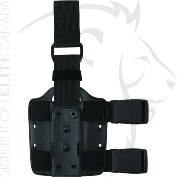 SAFARILAND 6009-6 DOUBLE STRAP LEG SHROUD W / D-RING - BLACK